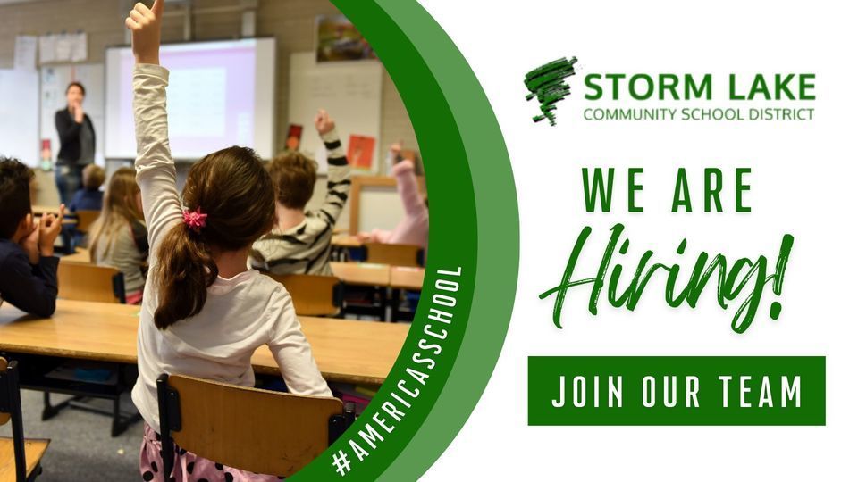 Join Our Team! | Storm Lake Community School District